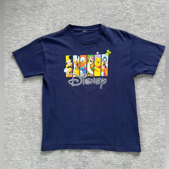 Disney | Shirts & Tops | Disney Navy Graphic Crewneck With Favorite ...